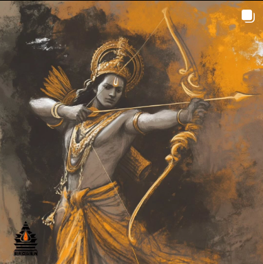 Sri Rama Digital Art | Lord Rama with Bow and Arrow HD Artwork | High ...
