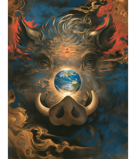 Varaha Avatar Digital Art | High-Resolution PNG Download – Brogen