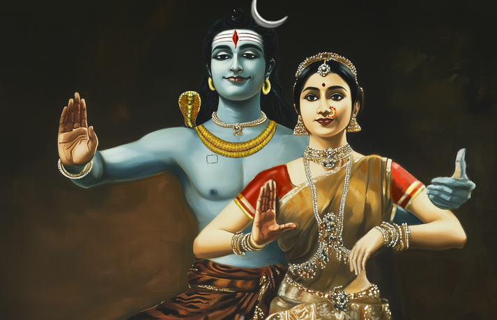 Shiva Parvathi Art Digital Download | Divine Hindu Art | 300 DPI High ...