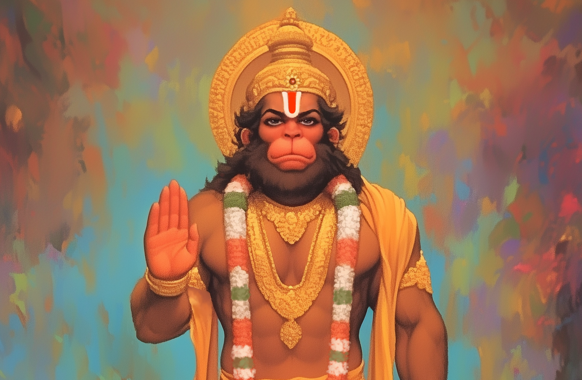 Lord Hanuman Canvas Wall Art | Protector of Strength and Devotion | Va ...